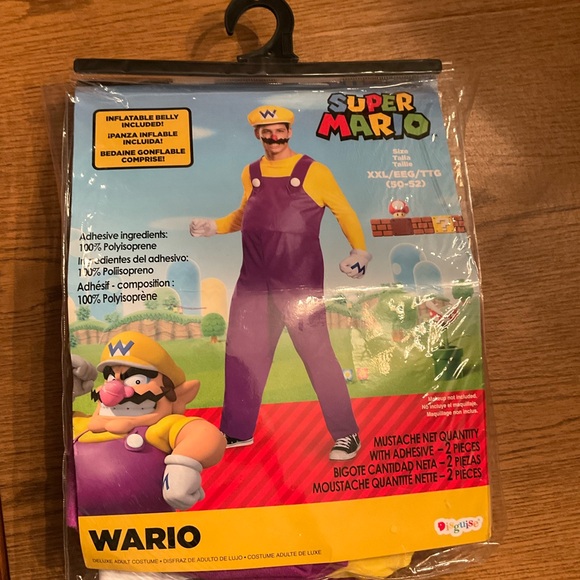 Nintendo | Other | Wario Costume Sz Xxl Costumeinflatable Belly Insert ...